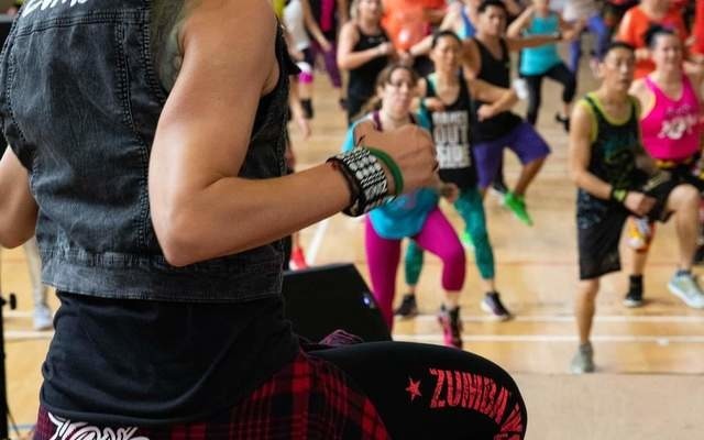Zumba class at St James Gate Health and Fitness Club with Justyna Mikolajczyk